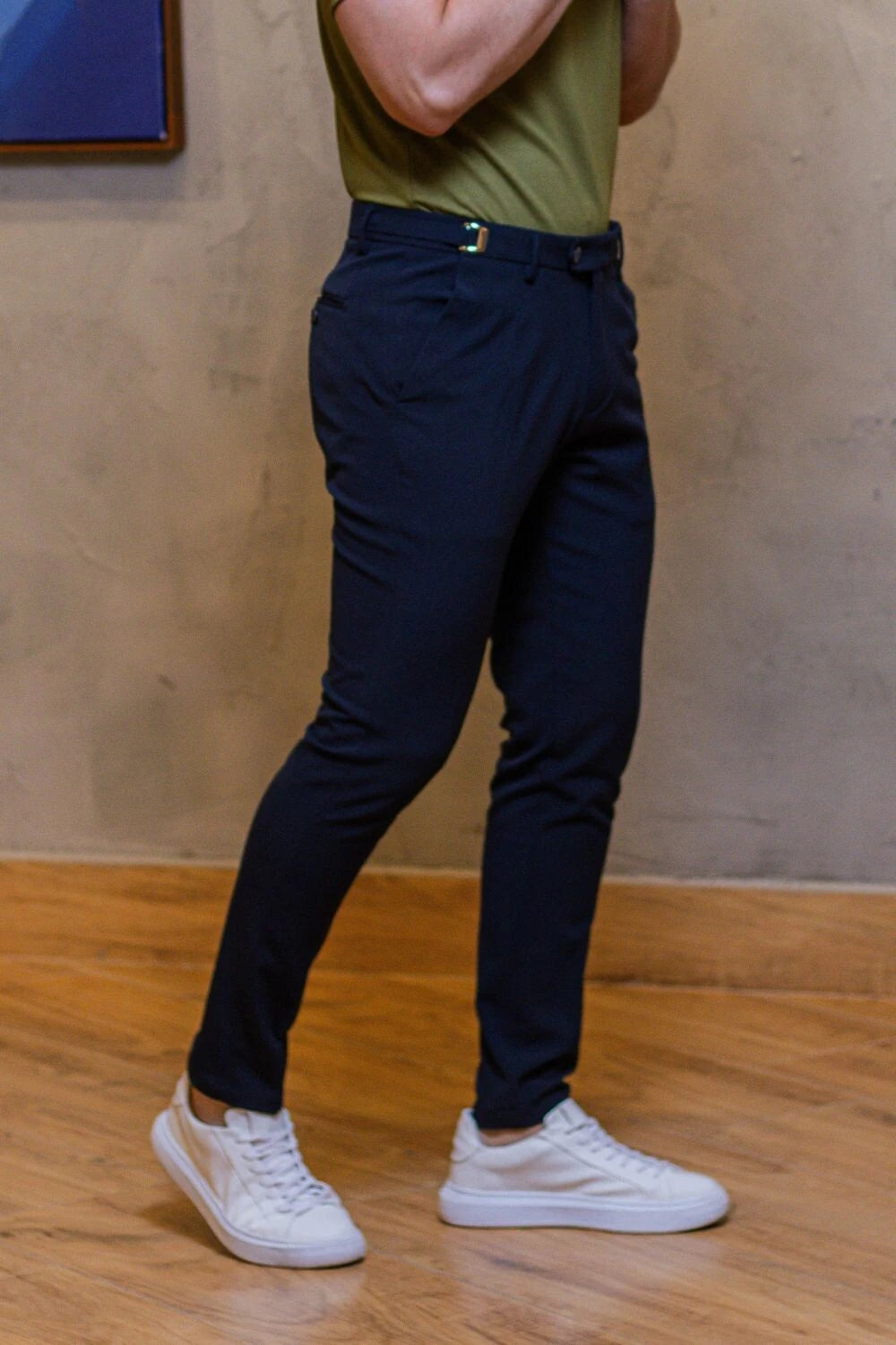 Calça Roman Confort Tec - Linha Rich - Azul Escuro